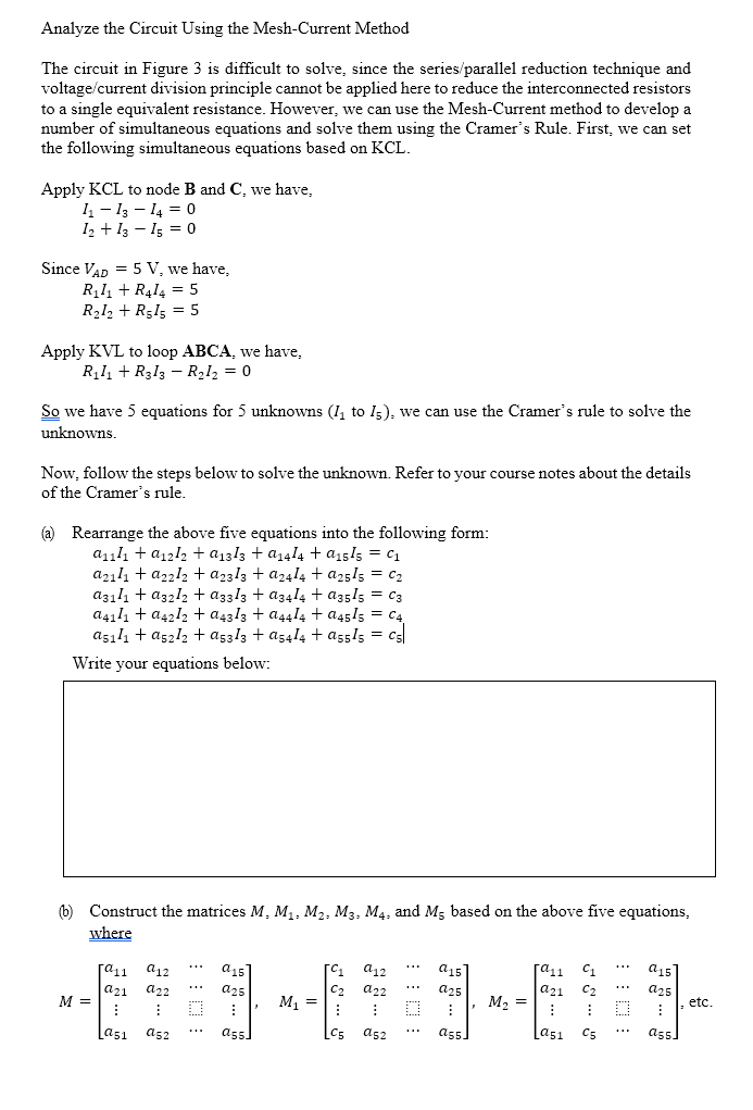 Solved Analyze the Circuit Using the Mesh-Current Method The | Chegg.com