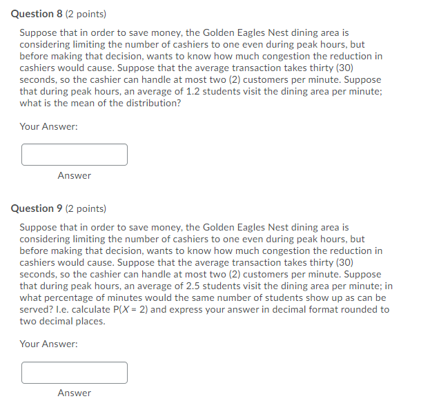 Solved Question 8 (2 points) Suppose that in order to save | Chegg.com