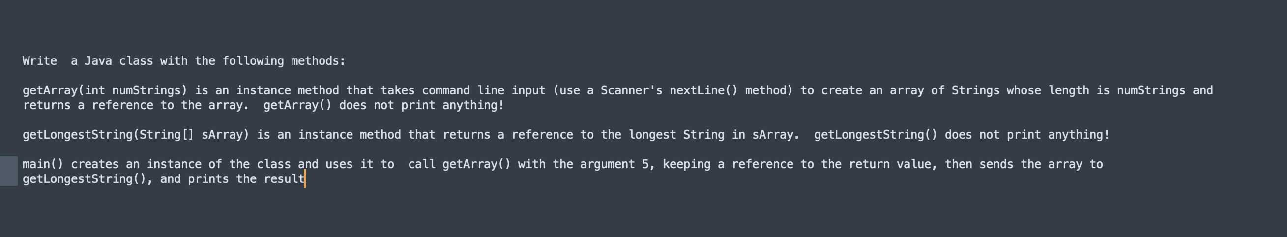 Solved Write a Java class with the following methods: | Chegg.com