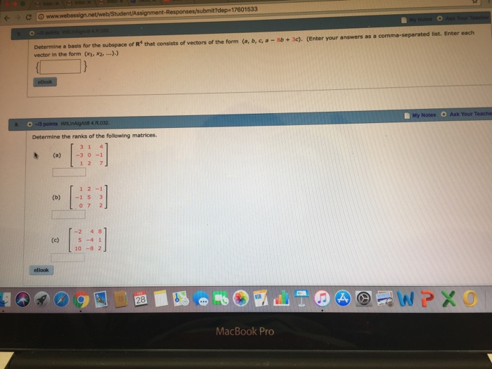 Solved 0 Determine whether the following sets are linearly | Chegg.com