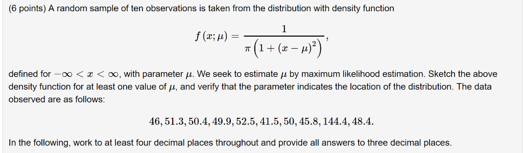Solved (a) Write down the log-likelihood function in this | Chegg.com