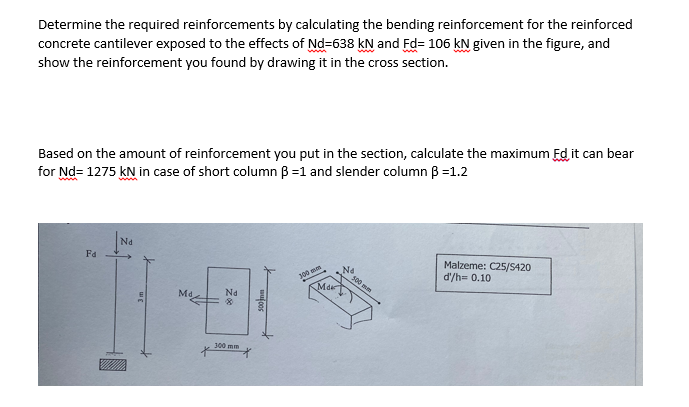 Solved Determine the required reinforcements by calculating | Chegg.com