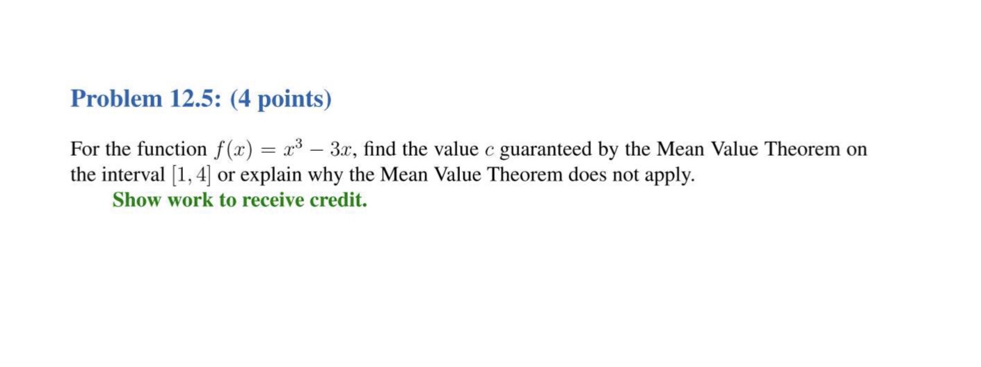 Solved Problem 12.5: (4 ﻿points)For the function f(x)=x3-3x, | Chegg.com