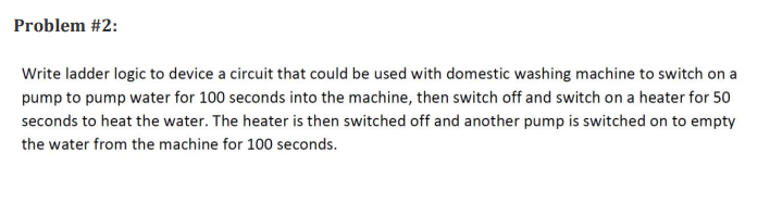 Solved Write ladder logic to device a circuit that could be | Chegg.com