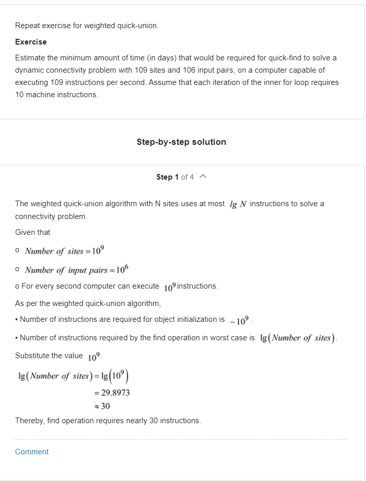Solved Question about weighted quick-union. Two questions | Chegg.com