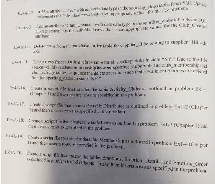 Solved SQL problem solving help; First 3 tables are | Chegg.com