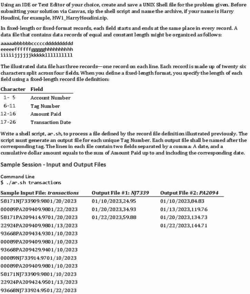 Solved Using an IDE or Text Editor of your choice, create | Chegg.com