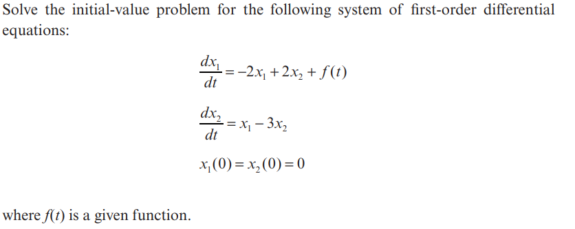 Solved Solve the initial-value problem for the following | Chegg.com