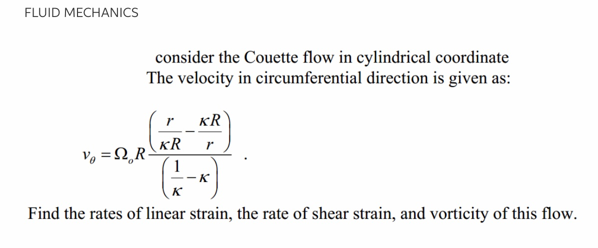 Solved FLUID MECHANICS consider the Couette flow in | Chegg.com