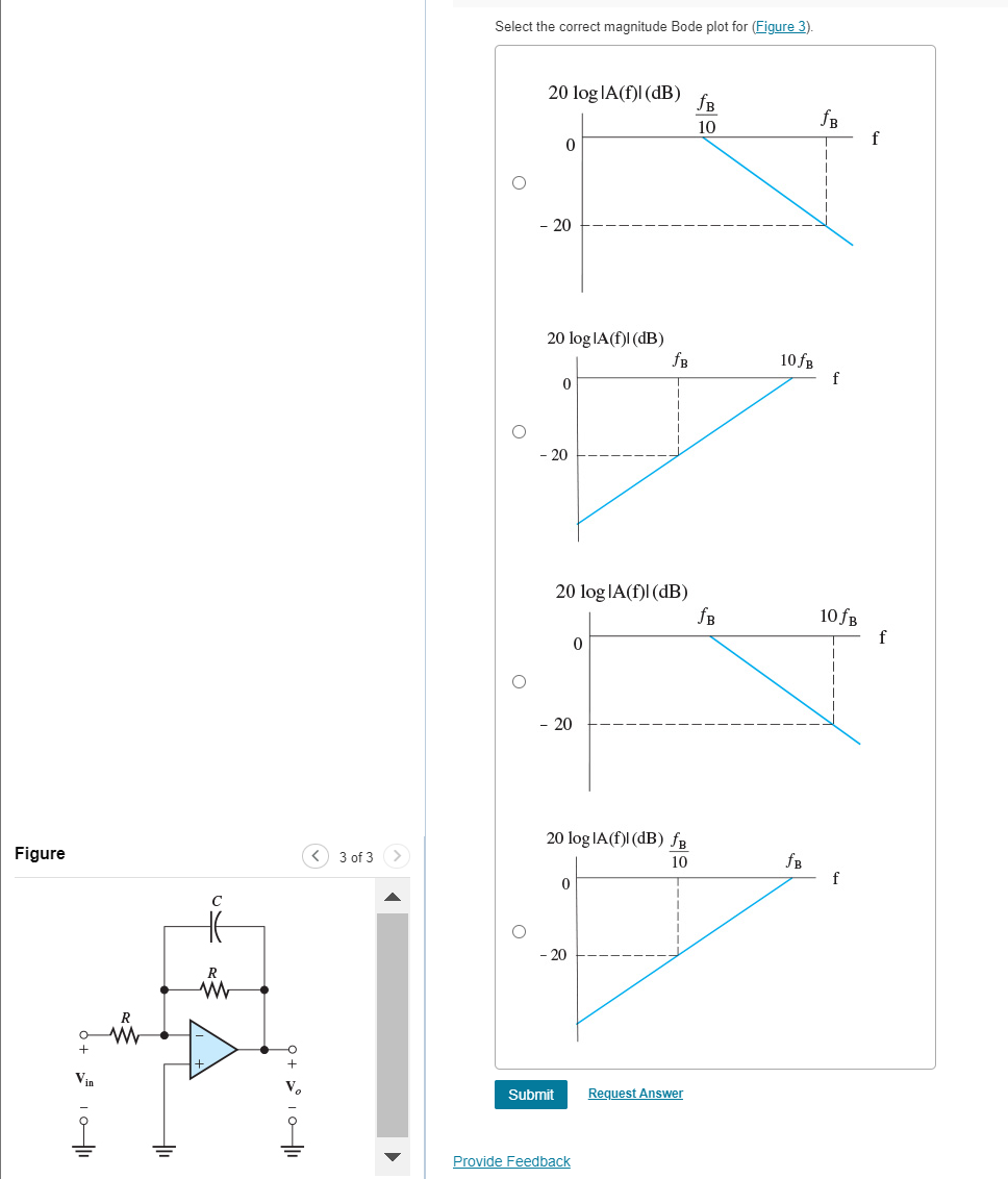 Solved Select the correct magnitude Bode plot for (Figure | Chegg.com