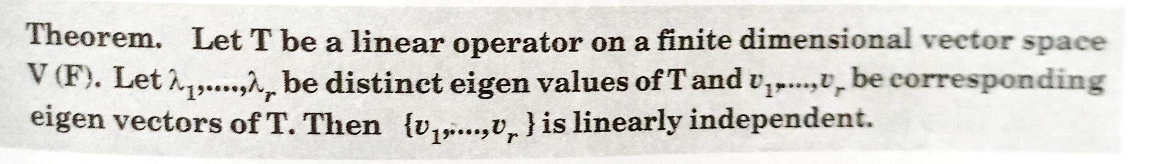 Solved a Theorem. Let T be a linear operator on a finite | Chegg.com