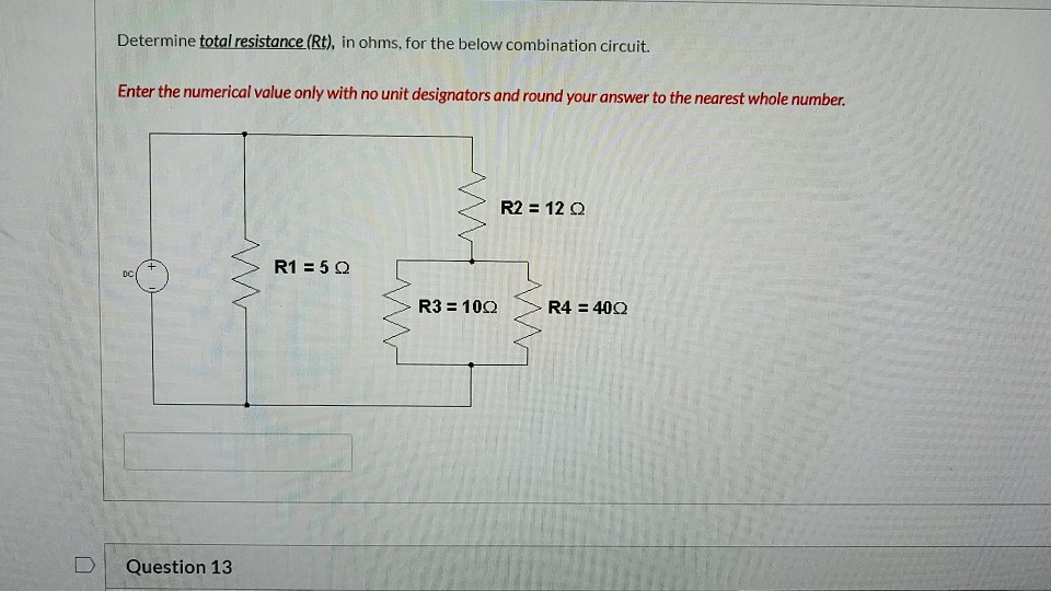 Solved For the circuit shown, the current flow through | Chegg.com
