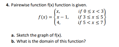 Solved sketch the graph and what is the domain of the fxn | Chegg.com