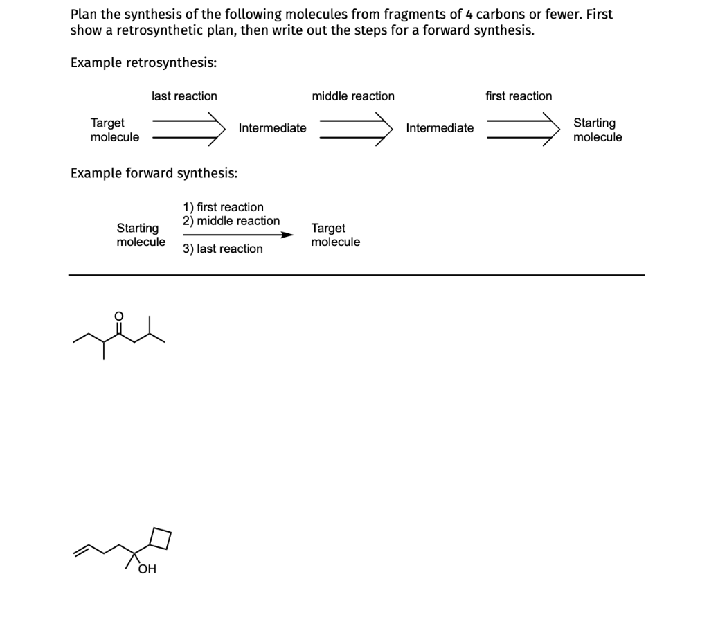 Solved Plan the synthesis of the following molecules from | Chegg.com