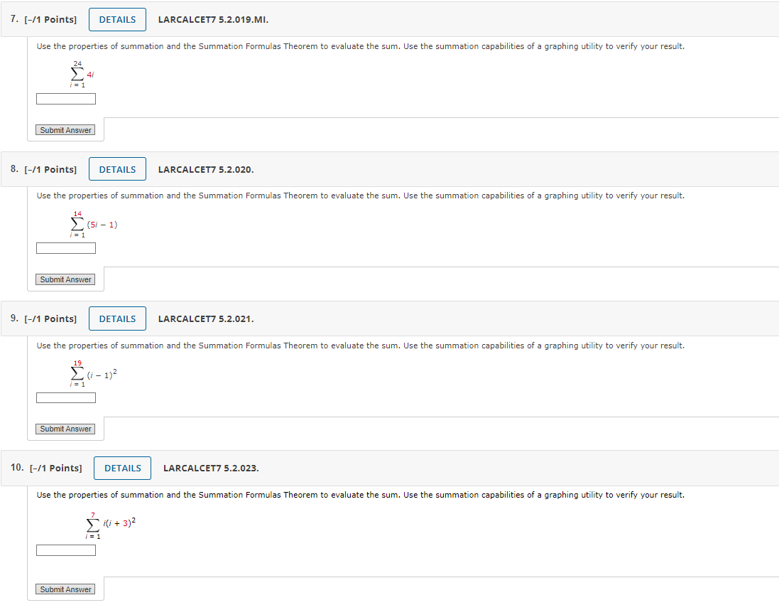 Solved Use The Summation Formulas To Rewrite The Expression