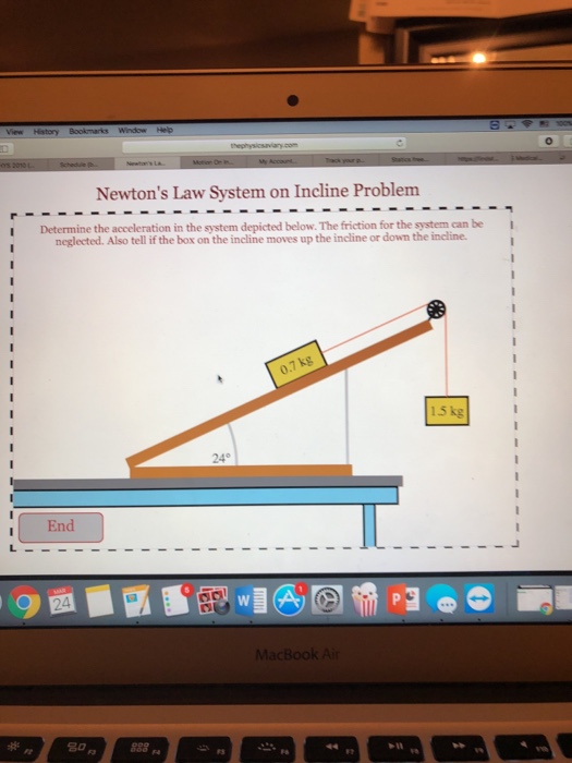 Solved Newton's Law System on Incline Problem Determine the | Chegg.com