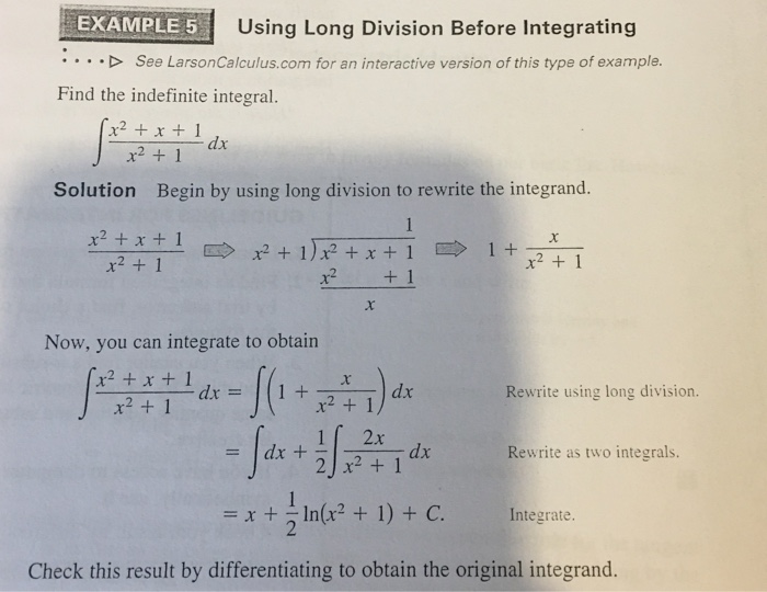 Solved EXAMPLE 5 ...DSee LarsonCalculus.com for an | Chegg.com