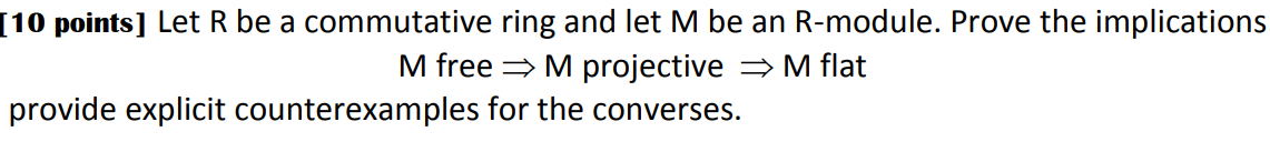 Solved [10 ﻿points] ﻿Let \( ﻿R \) ﻿be a commutative ring and | Chegg.com