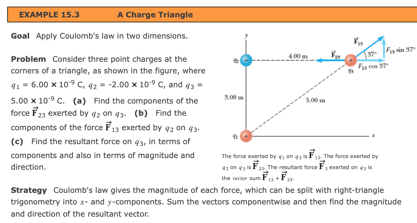 Solved Consider three point charges at the corners of a | Chegg.com