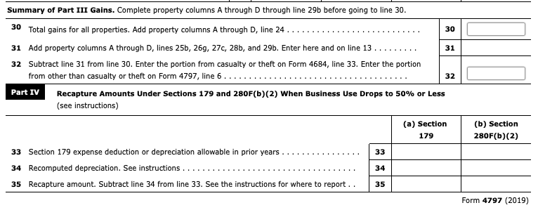Form 4797 (2019) Page 2 Part III Gain From | Chegg.com