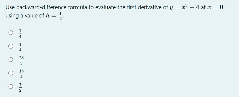 Solved Use backward-difference formula to evaluate the first | Chegg.com