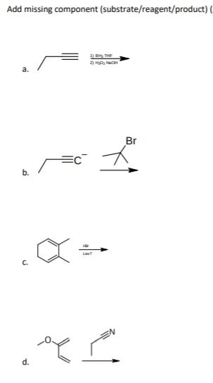 Solved Add missing component (substrate/reagent/product) اما | Chegg.com
