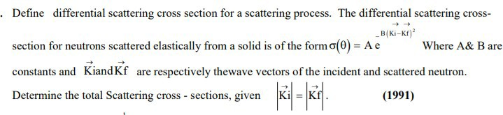 Solved · Define differential scattering cross section for a | Chegg.com
