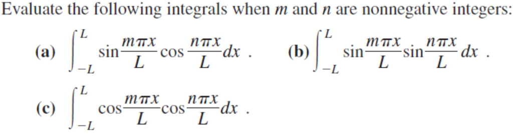 Solved Evaluate the following integrals when m and n are | Chegg.com