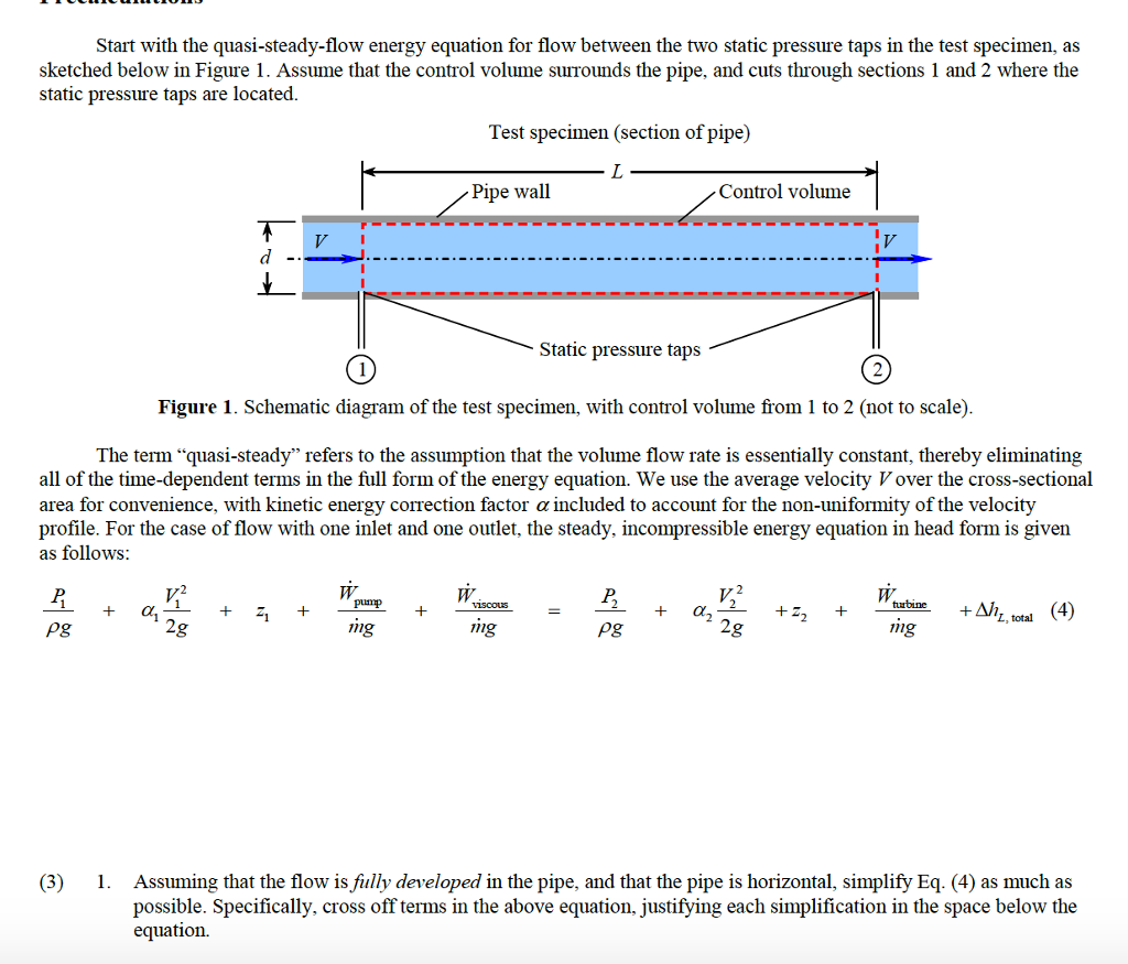 Start with the quasi-steady-flow energy equation for | Chegg.com