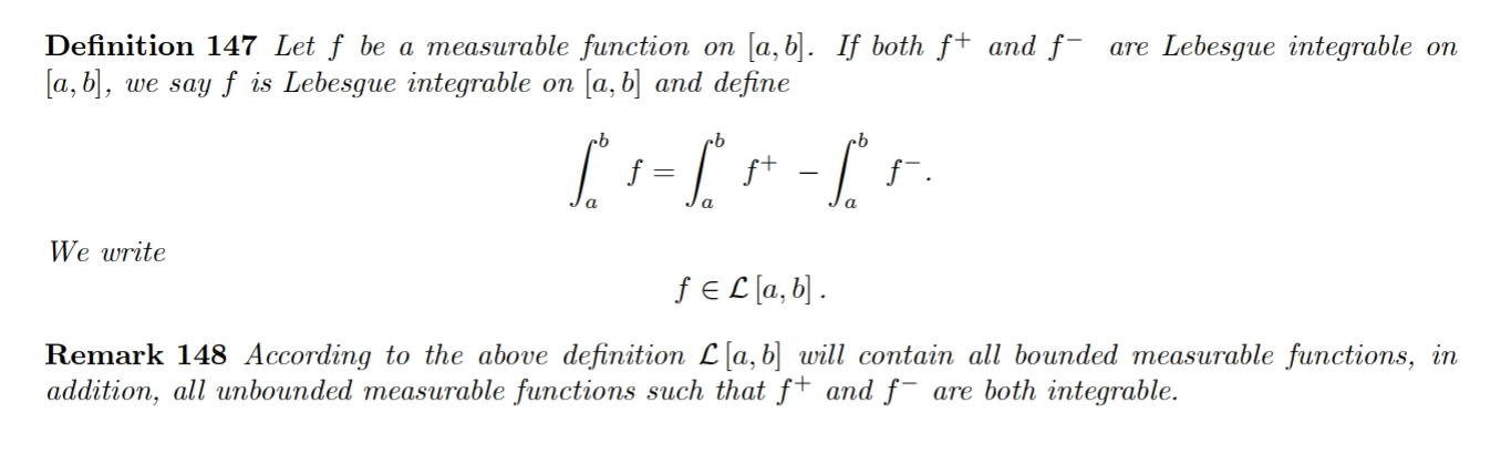 Solved Definition 147 Let F Be A Measurable Function On [a