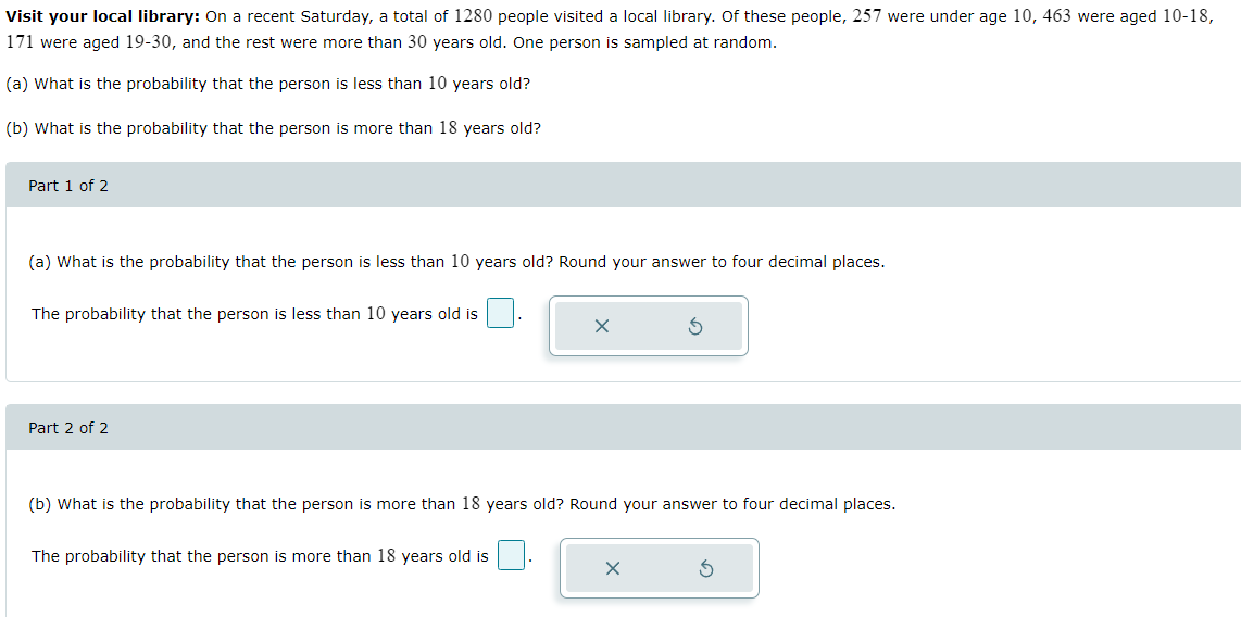 Solved Visit your local library: On a recent Saturday, a | Chegg.com