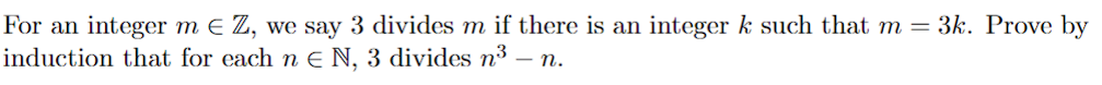 Solved For an integer m∈Z, we say 3 divides m if there is an | Chegg.com