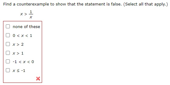 Solved Find a counterexample to show that the statement is | Chegg.com