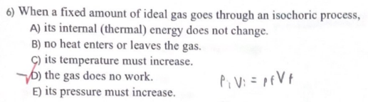 Solved When a fixed amount of ﻿ideal gas goes through an | Chegg.com