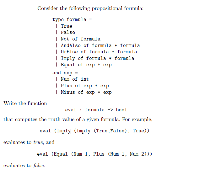 Solved Consider The Following Propositional Formula Type