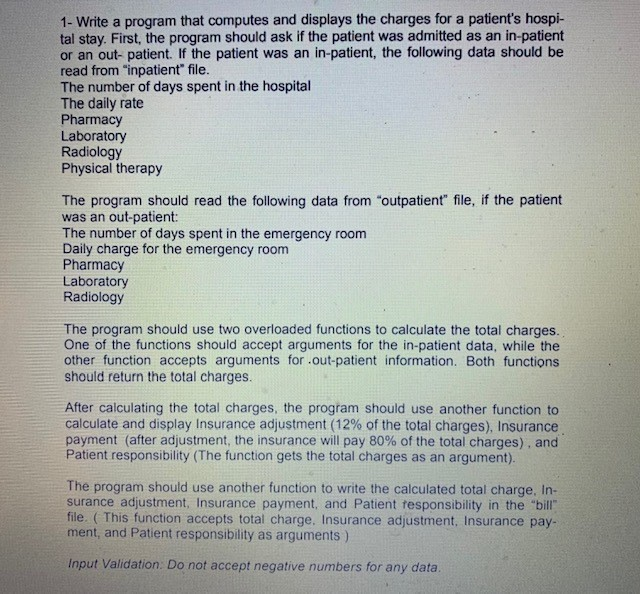 Solved 1- Write a program that computes and displays the | Chegg.com