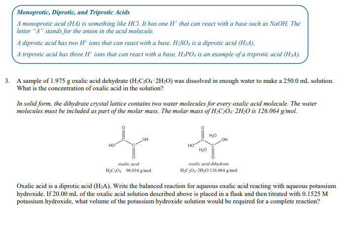 Solved Monoprotic, Diprotic, and Triprotic Acids A | Chegg.com