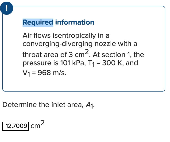 Solved information Air flows isentropically in a | Chegg.com