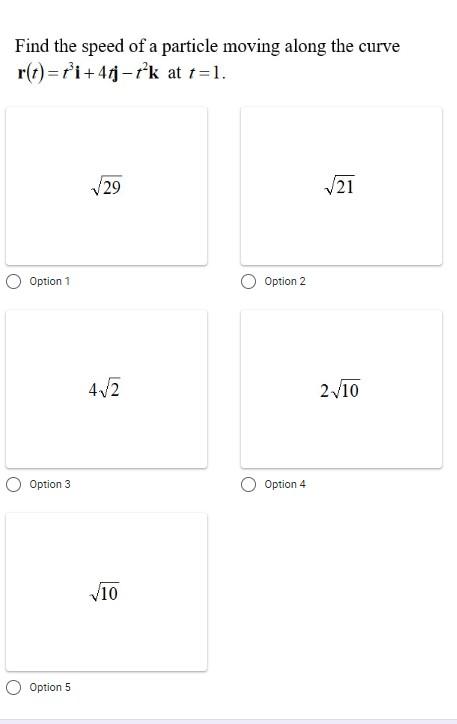 Solved Find the speed of a particle moving along the curve | Chegg.com