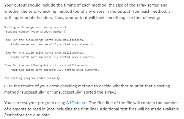 1 A Plain Recursive Merge Sort Method That Works