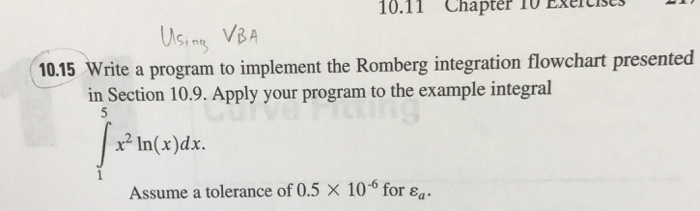 Solved 10.11 Chapter US, VBA 10.15 Write a program to | Chegg.com