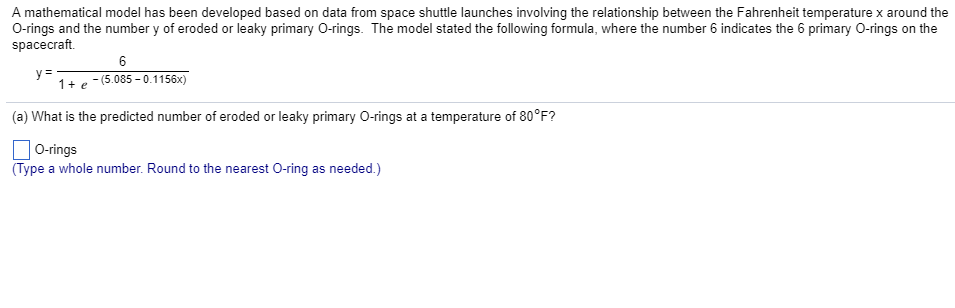 Solved A mathematical model has been developed based on data | Chegg.com