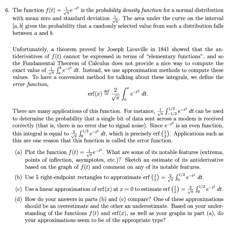 6. The function f is the probability density function | Chegg.com