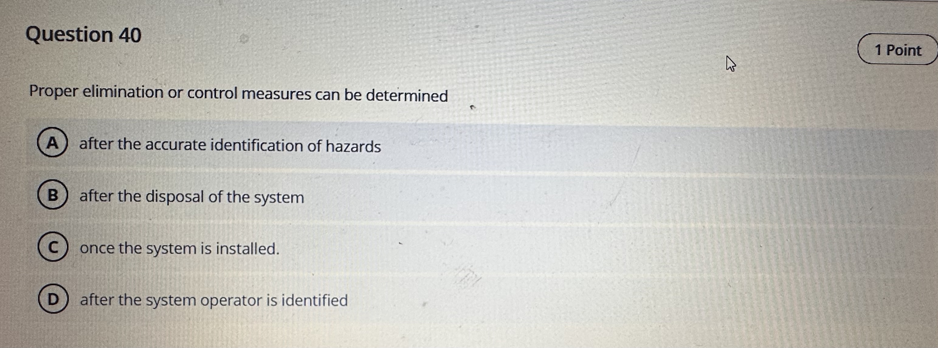 Solved Proper elimination or control measures can be | Chegg.com