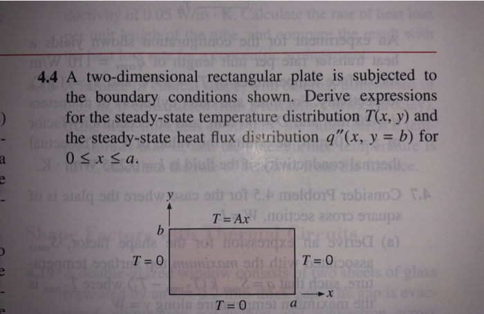 Solved 4.4 A two-dimensional rectangular plate is subjected | Chegg.com