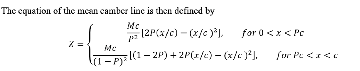 Calculate the zero-lift angle for a NACA2412 using | Chegg.com