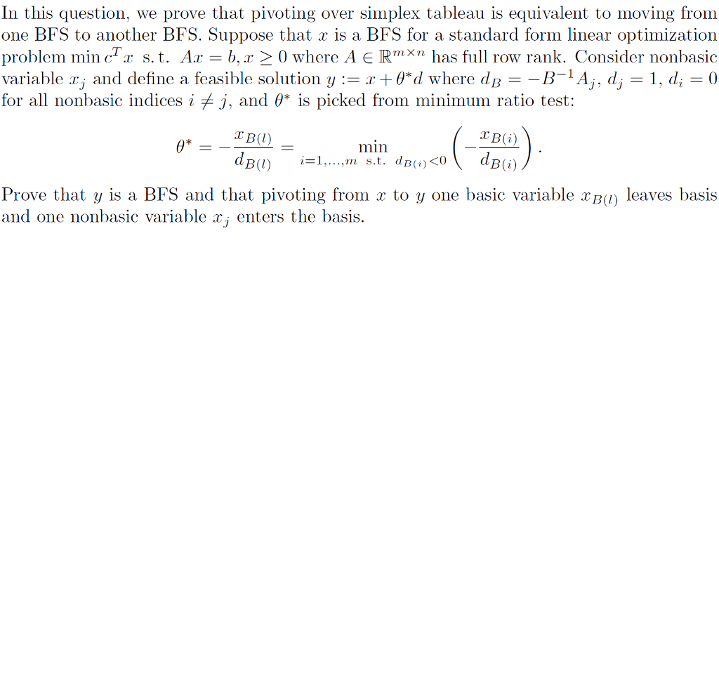 Detailed Solution Bfs Means Basic Feasible Solution Chegg