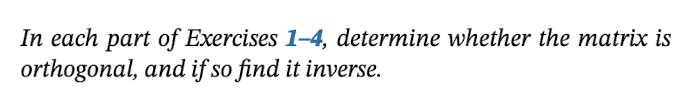 Solved In each part of Exercises 1-4, determine whether the | Chegg.com