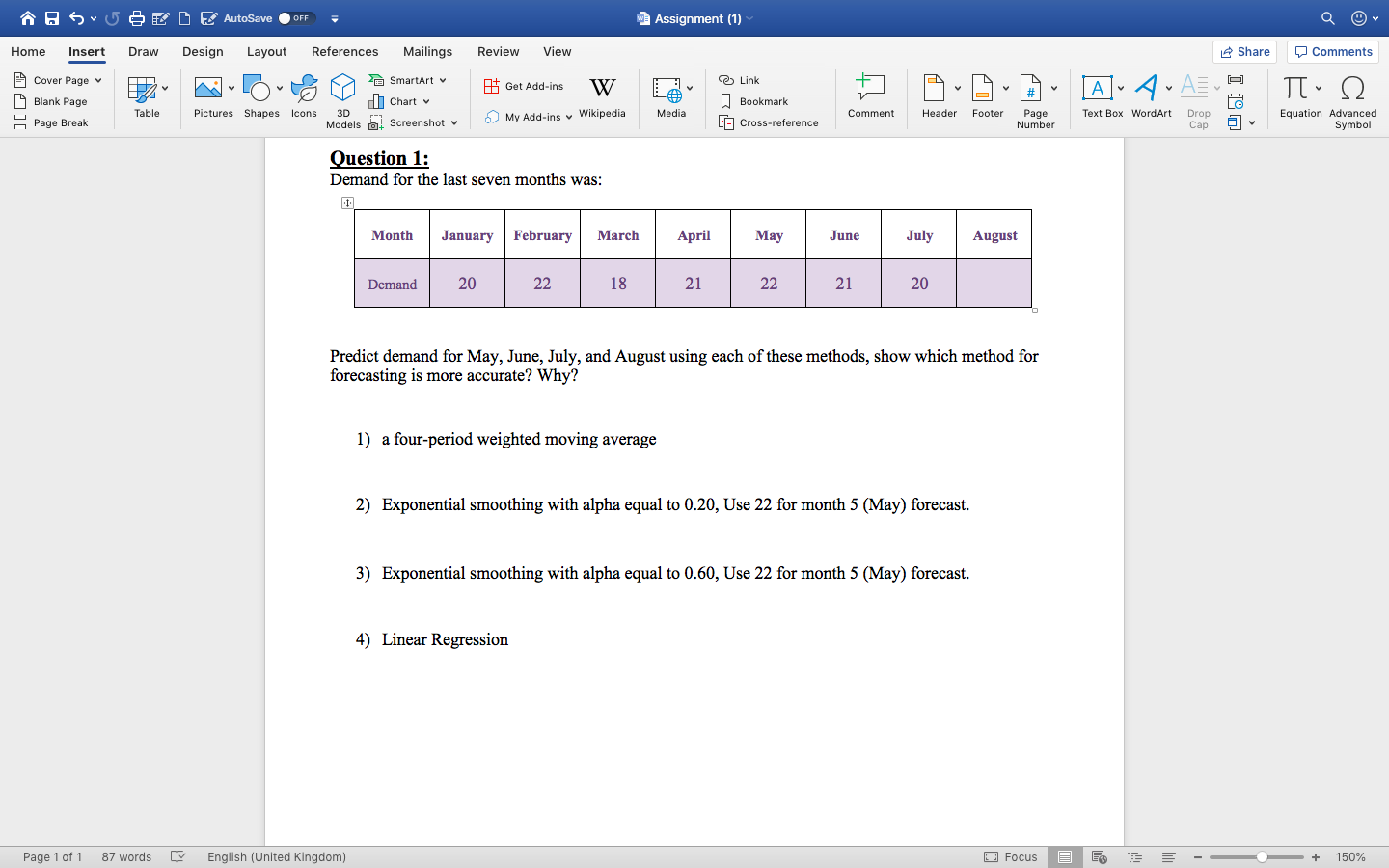 Solved svo ED AutoSave OFF- wa Assignment (1) Draw Review | Chegg.com