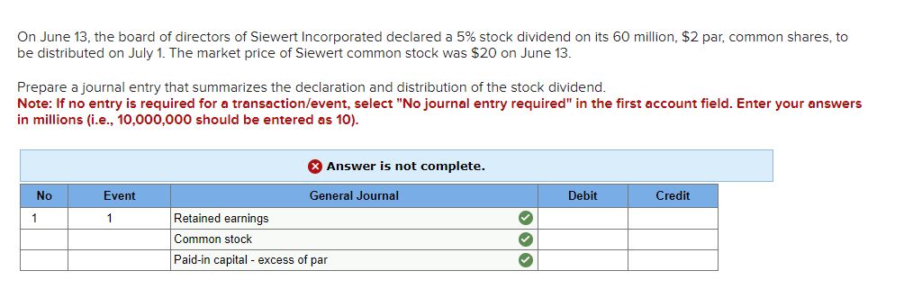 Solved On June 13 , the board of directors of Siewert | Chegg.com